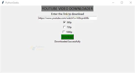 create python youtube downloader using pytube python geeks