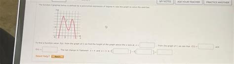 the function graphed below is defined by a polynomial