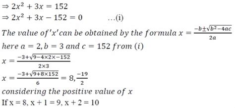 there are three consecutive integers such that the square of the first increased by the product