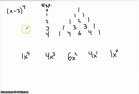 pascal s triangle examples quadratics pascal s triangle math