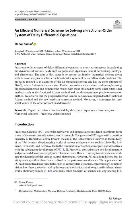 an efficient numerical scheme for solving a fractional order system of delay differential