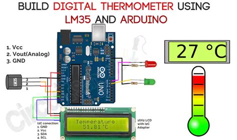 Build Digital Thermometer Using Lm35 And Arduino Circuit Schools