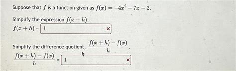 solved suppose that f ﻿is a function given as