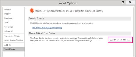 Microsoft Office Tutorials View My Privacy Options In The Microsoft Office Trust Center