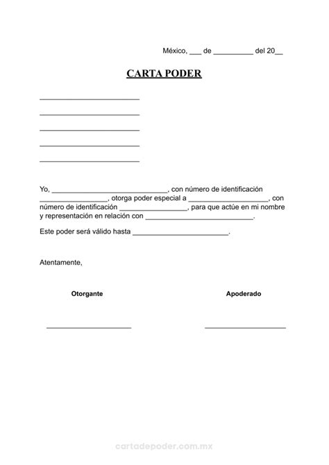 ᐅ Carta Poder para Arrendamiento Formato Word y PDF