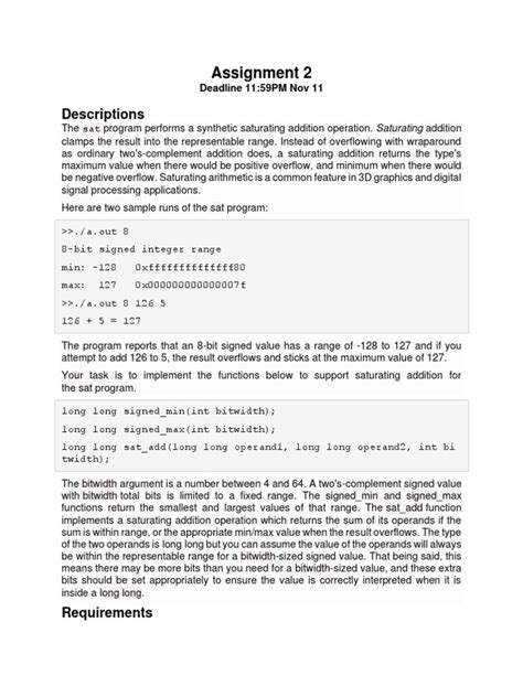 assignment 2 pdf integer computer science software engineering