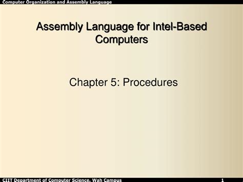 ppt assembly language for intel based computers powerpoint presentation id 6250656