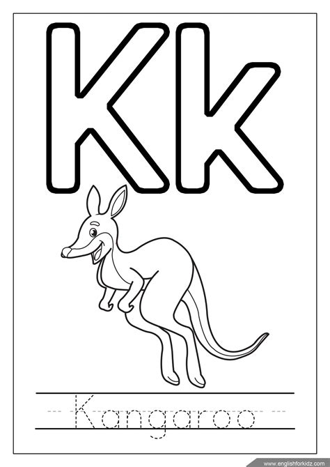Coloring Letter K Worksheet