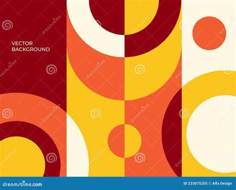 Abstract Background With Half Circle Square Line Dot Wave Geometric