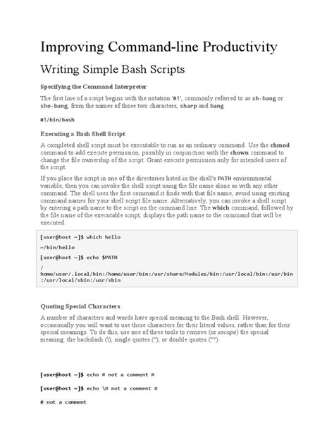 an introduction to bash scripting creating simple shell scripts and automating common tasks