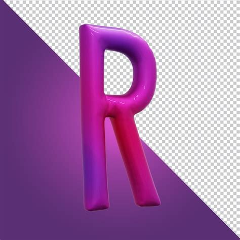 Rendu 3d De La Lettre De L alphabet R Isolé PSD Premium