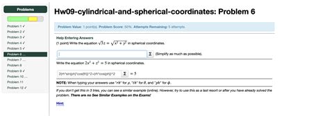 solved problems hw09 cylindrical and spherical coordinates