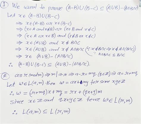 [solved] let a b and c be sets prove that a − b ∪ b − c ⊆ a course hero