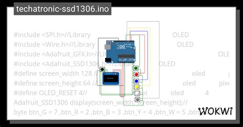 Techatronic Ssd1306 Ino Wokwi ESP32 STM32 Arduino Simulator