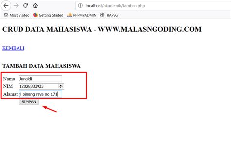 Sistem Php Menampilkan Menyembunyikan Form