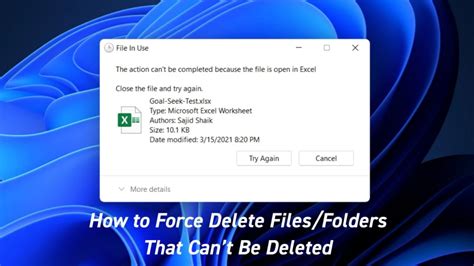 Can T Delete A File Or Folder In Windows 10 Force Delete It