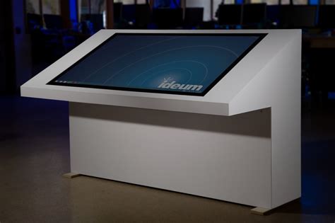 Large White Custom Cabinet By Ideum Trade Show Booth Design Signage