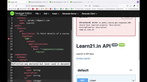 openapi 3 0 swagger editor tutorial for beginners working demo simple explanation youtube