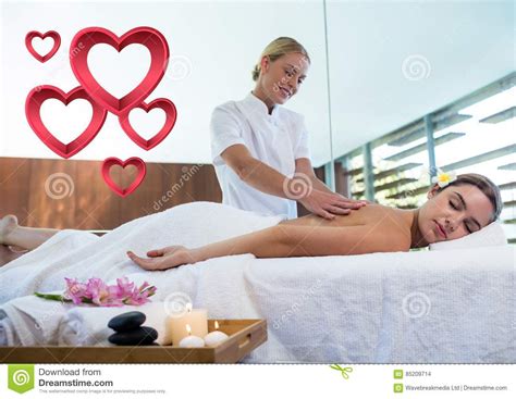 Masseur Giving Massage To Woman In Spa Stock Illustration Illustration Of Digital Full 85209714