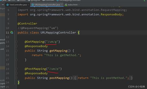 springmvc入门与数据绑定4：spring mvc数据绑定一：url mapping（url映射）；（ requestmapping， getmapping、 postmapping