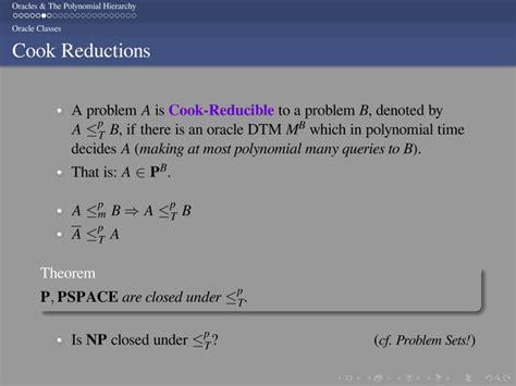 computational complexity oracles and the polynomial hierarchy ppt