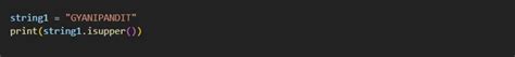 python string isupper method with example