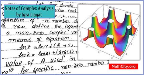 complex analysis notes by ms iqra liaqat