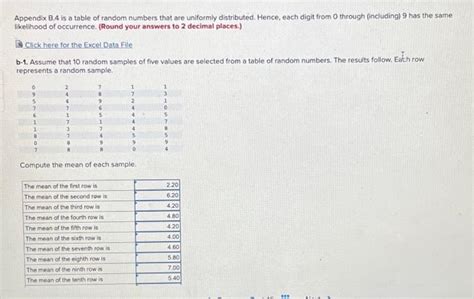 solved appendix b 4 is a table of random numbers that are