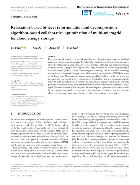 pdf relaxation‐based bi‐lever reformulation and decomposition algorithm‐based collaborative