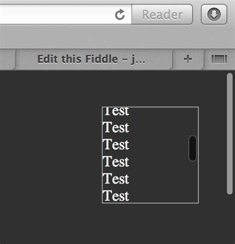 Javascript Mac Safari Chrome Opera Native White Scrollbar Stack