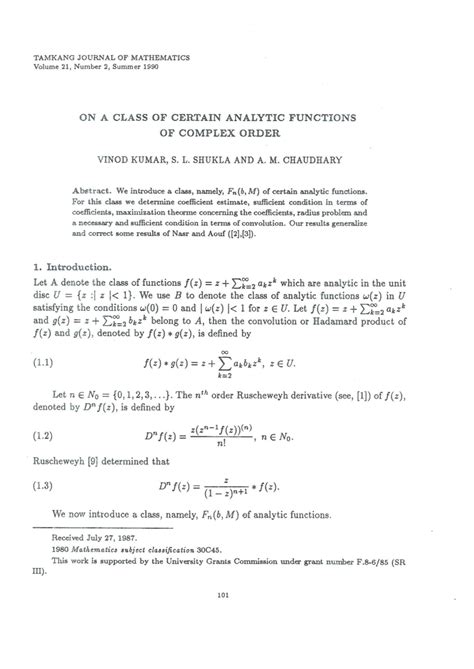 pdf on a class of certain analytic functions of complex order