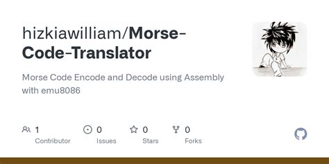 github hizkiawilliam morse code translator morse code encode and decode using assembly with