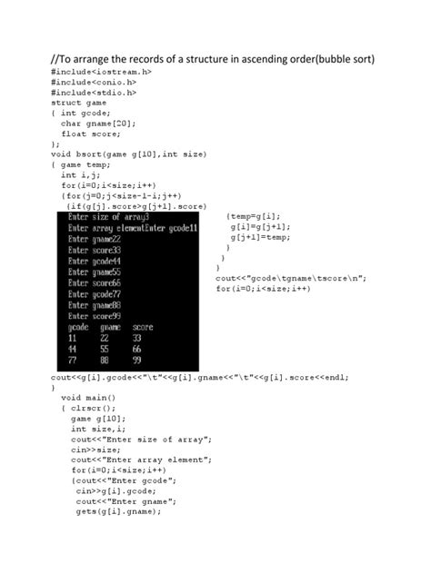 to arrange the records of a structure in ascending order bubble sort pdf software
