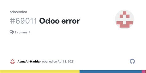 Odoo Error Issue 69011 Odoo Odoo GitHub