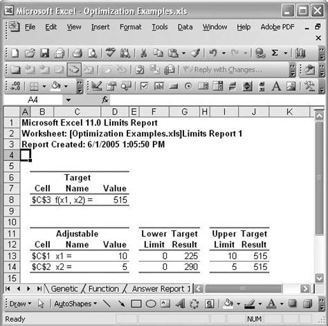understanding solver reports performing optimization analyses in excel