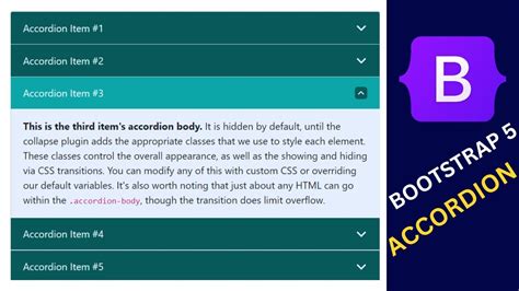 Bootstrap 5 Accordion Create An Accordions In Website Using HTML CSS