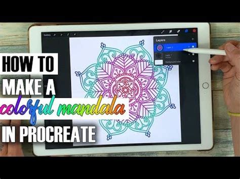 How To Make A Colorful Mandala In Procreate IPad Pro Tutorial