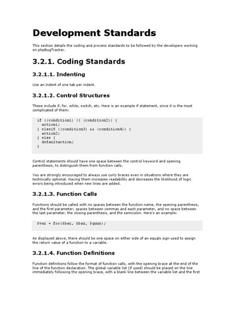 development standards pdf parameter computer programming bracket