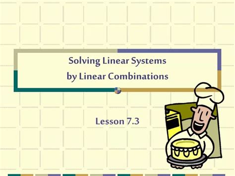 ppt solving linear systems by linear combinations powerpoint presentation id 9665444