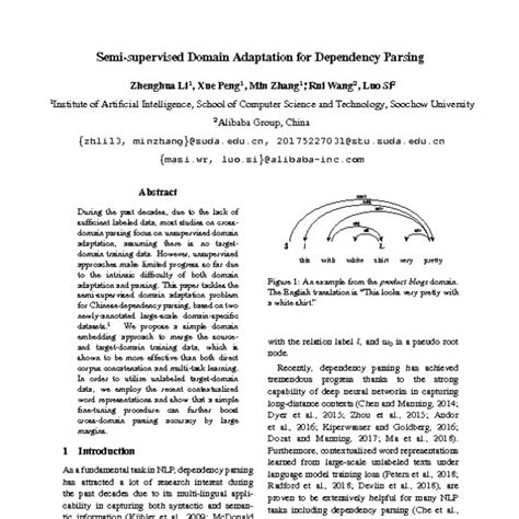 semi supervised domain adaptation for dependency parsing acl anthology