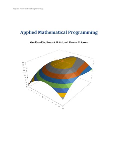 pdf applied mathematical programming stephen bradley
