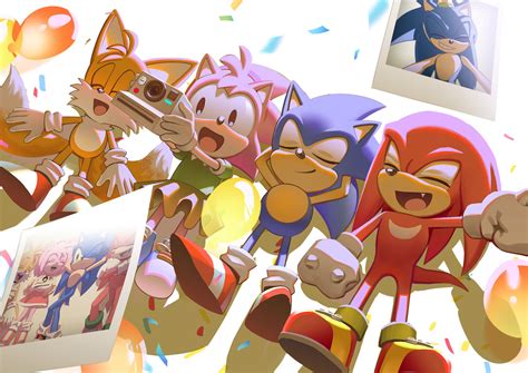 Sonic The Hedgehog Amy Rose Tails And Knuckles The Echidna Sonic And More Drawn By Hyeon