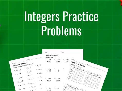 adding subtracting multiplying and dividing integers worksheets teaching resources