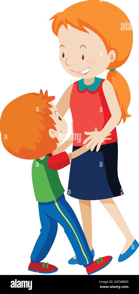 A Mom And Son Dancing Stock Vector Image And Art Alamy