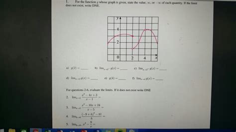 solved for the function g whose graph is given state the