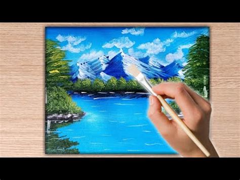 How To Draw A Mountain Landscape Painting For Beginners Mountain