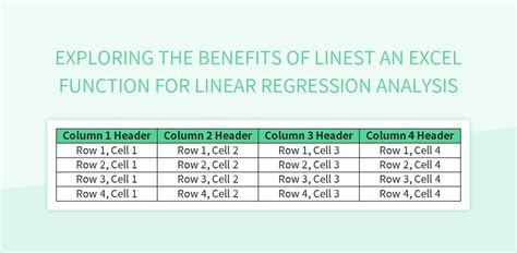 Free Linear Regression Templates For Google Sheets And Microsoft Excel