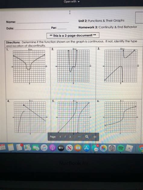 solved open with i name unit 2 functions and their graphs
