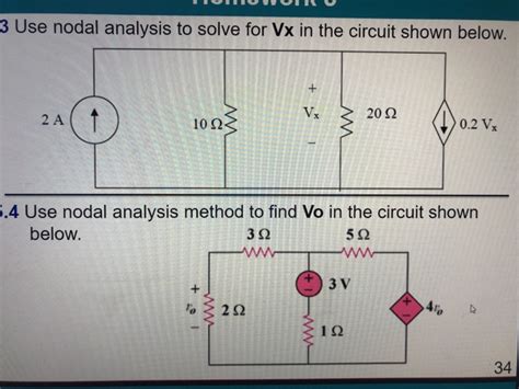 solved 3 use nodal analysis to solve for vx in the circuit