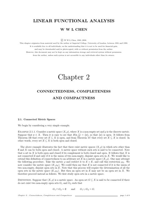 connectedness completeness and compactness pdf metric space compact space